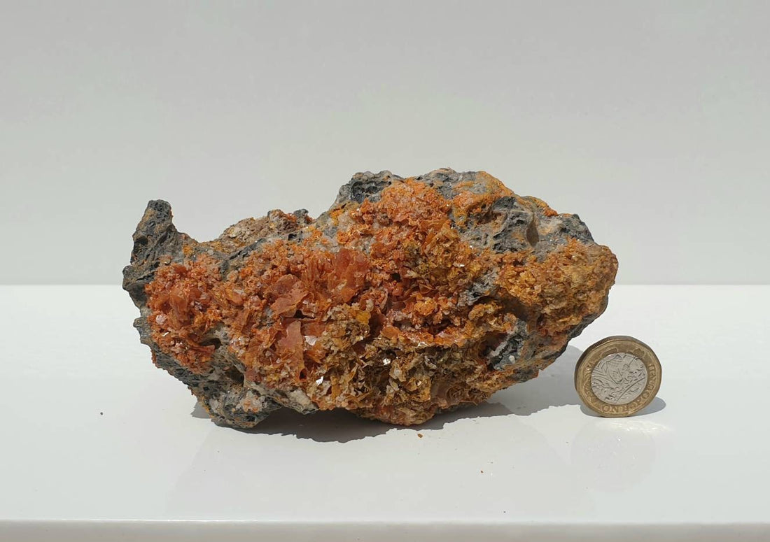 4) Large Wulfenite Crystal Specimen – Distinction Crystals