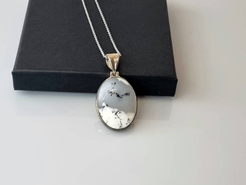71) Merlinite Crystal Necklace 925 Silver – Distinction Crystals