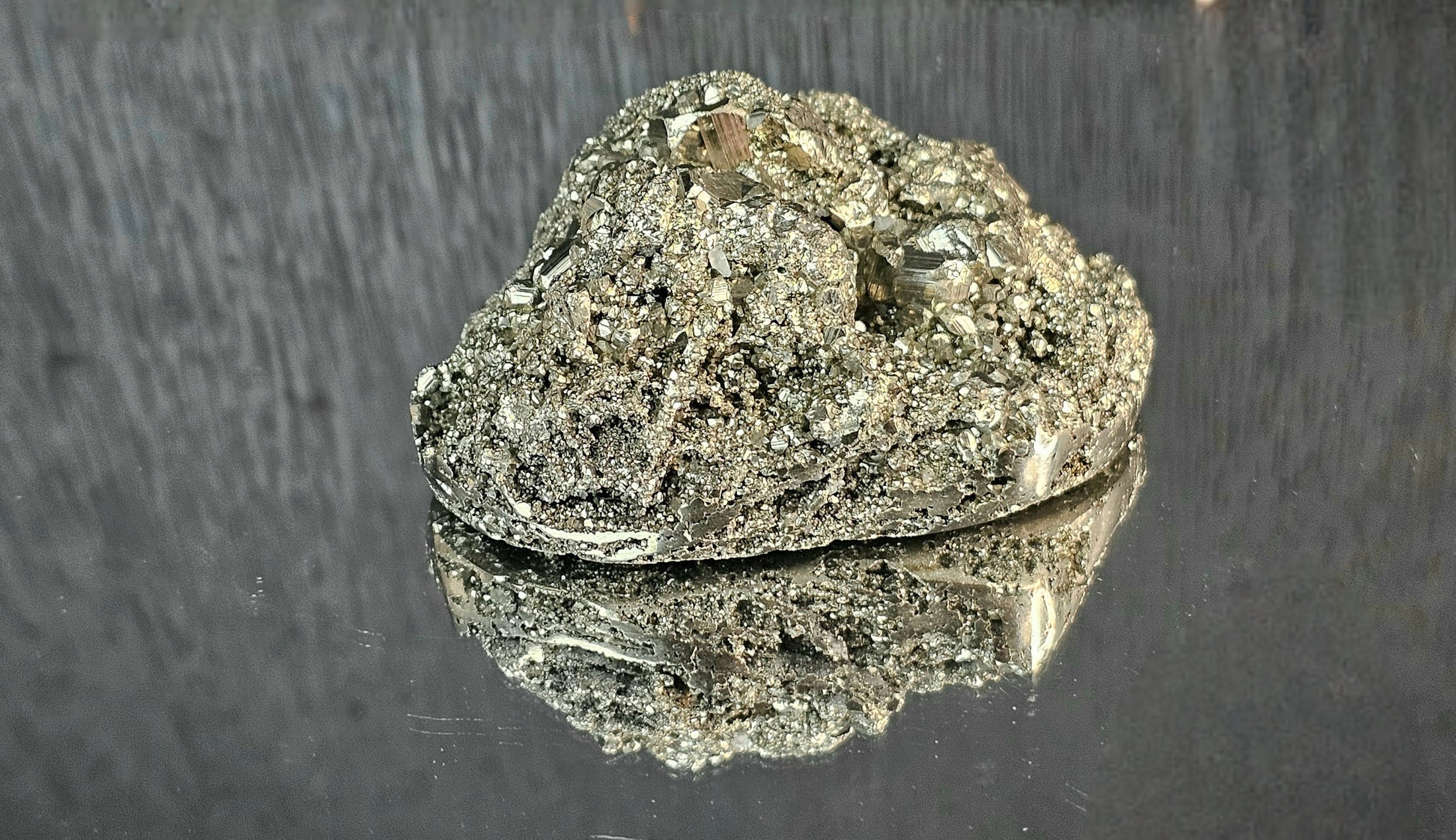 Extra Large Pyrite Crystal Palmstone (#1) – Distinction Crystals