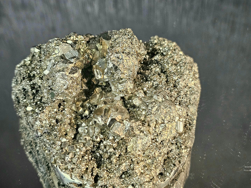 Extra Large Pyrite Crystal Palmstone (#1) – Distinction Crystals