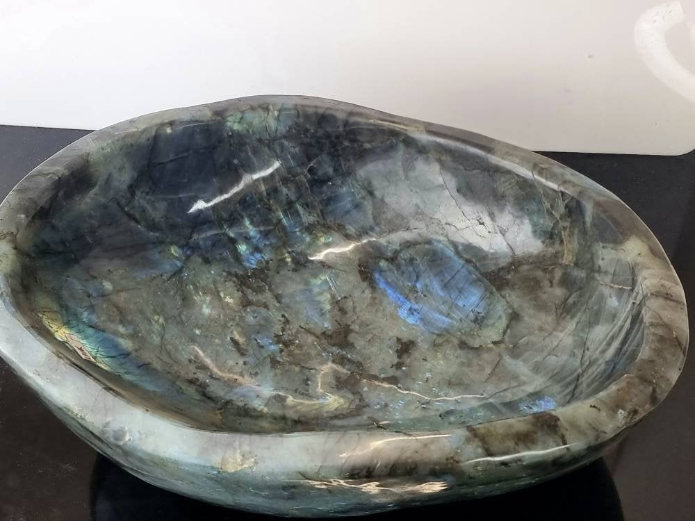 Extra Large Labradorite Crystal Bowl Luxury Home Decor – Distinction ...