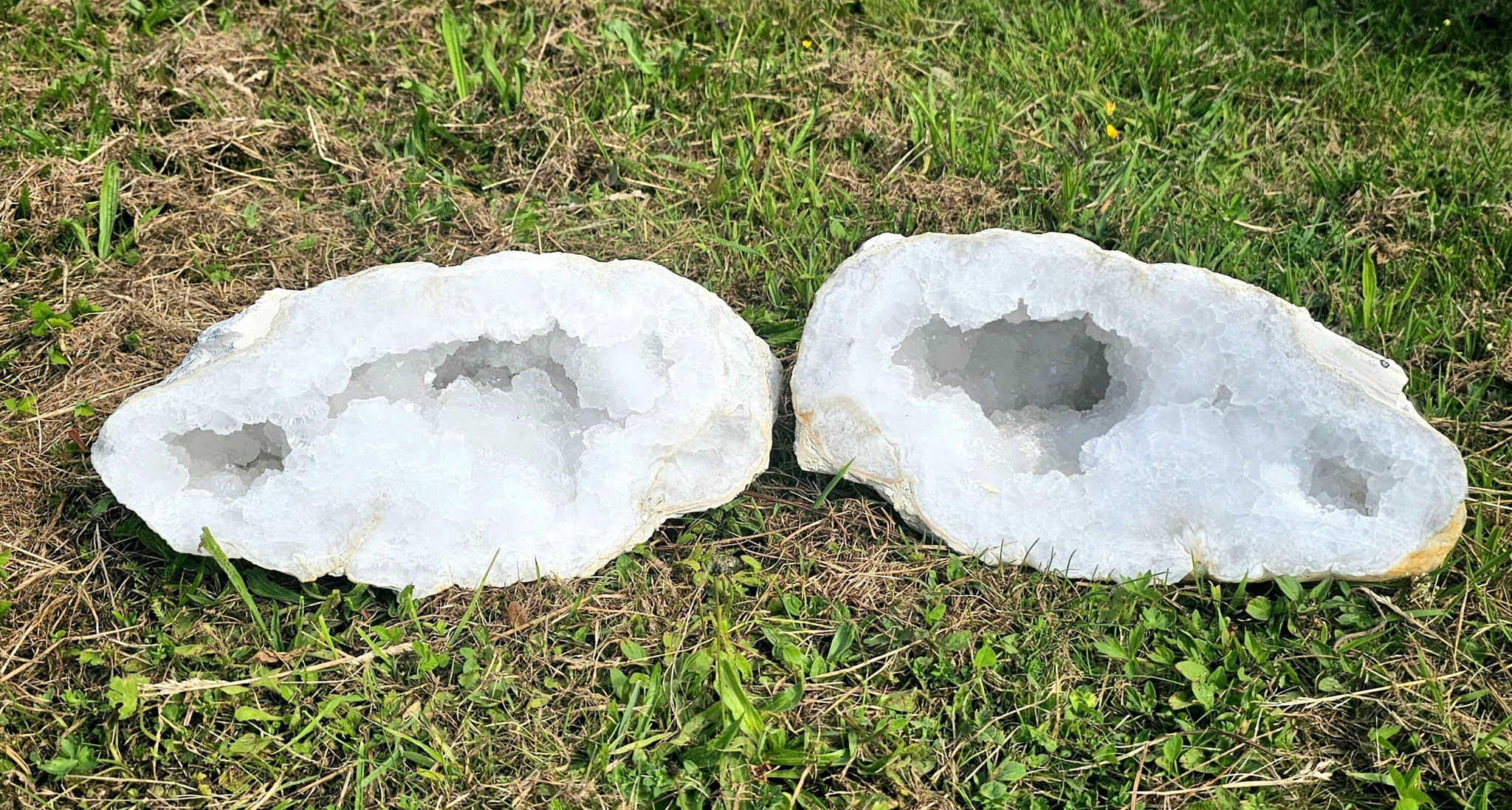 Very Large XL Quartz Crystal Geode Pair 19.25KG – Distinction Crystals