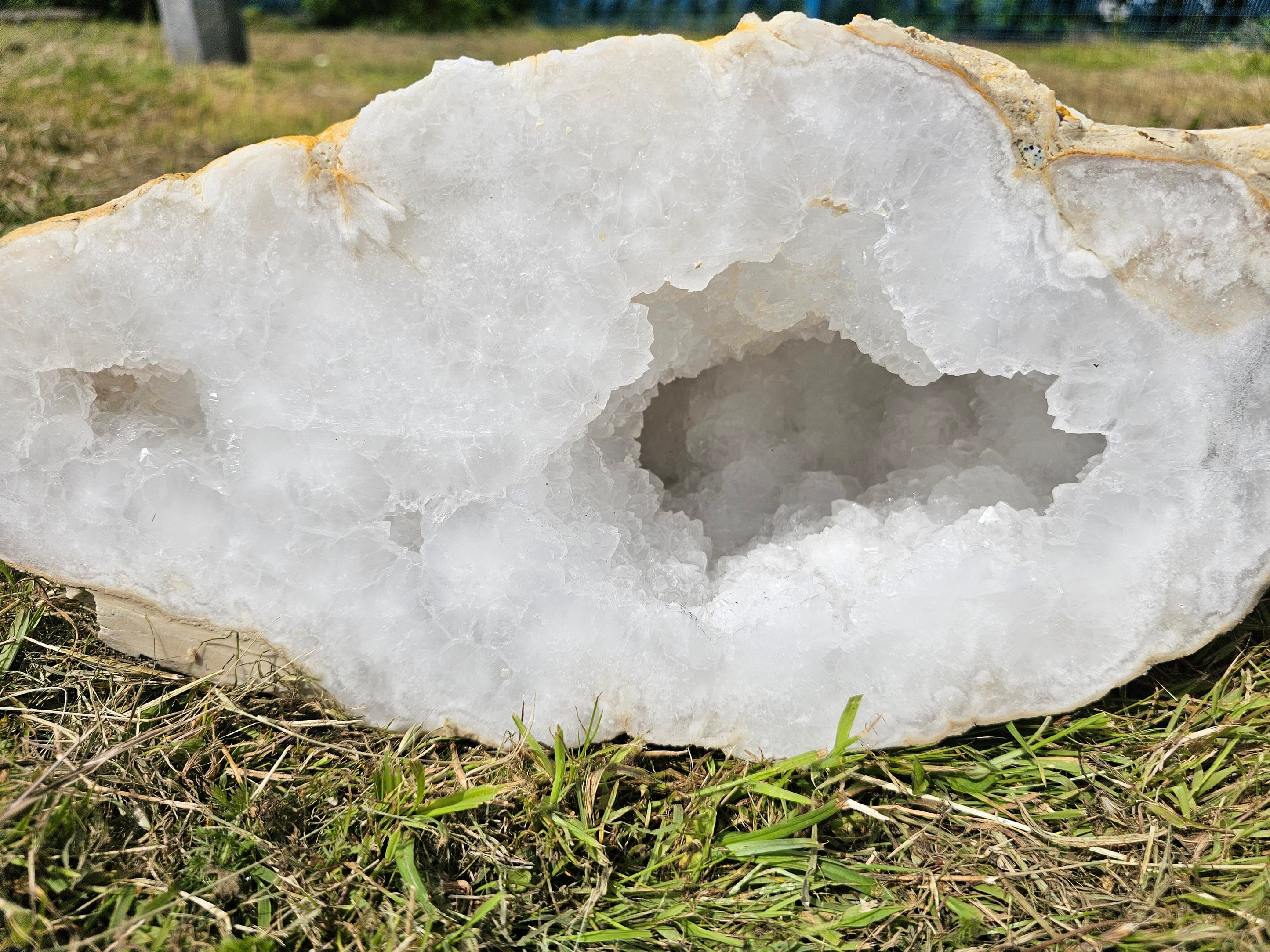Very Large XL Quartz Crystal Geode Pair 19.25KG – Distinction Crystals