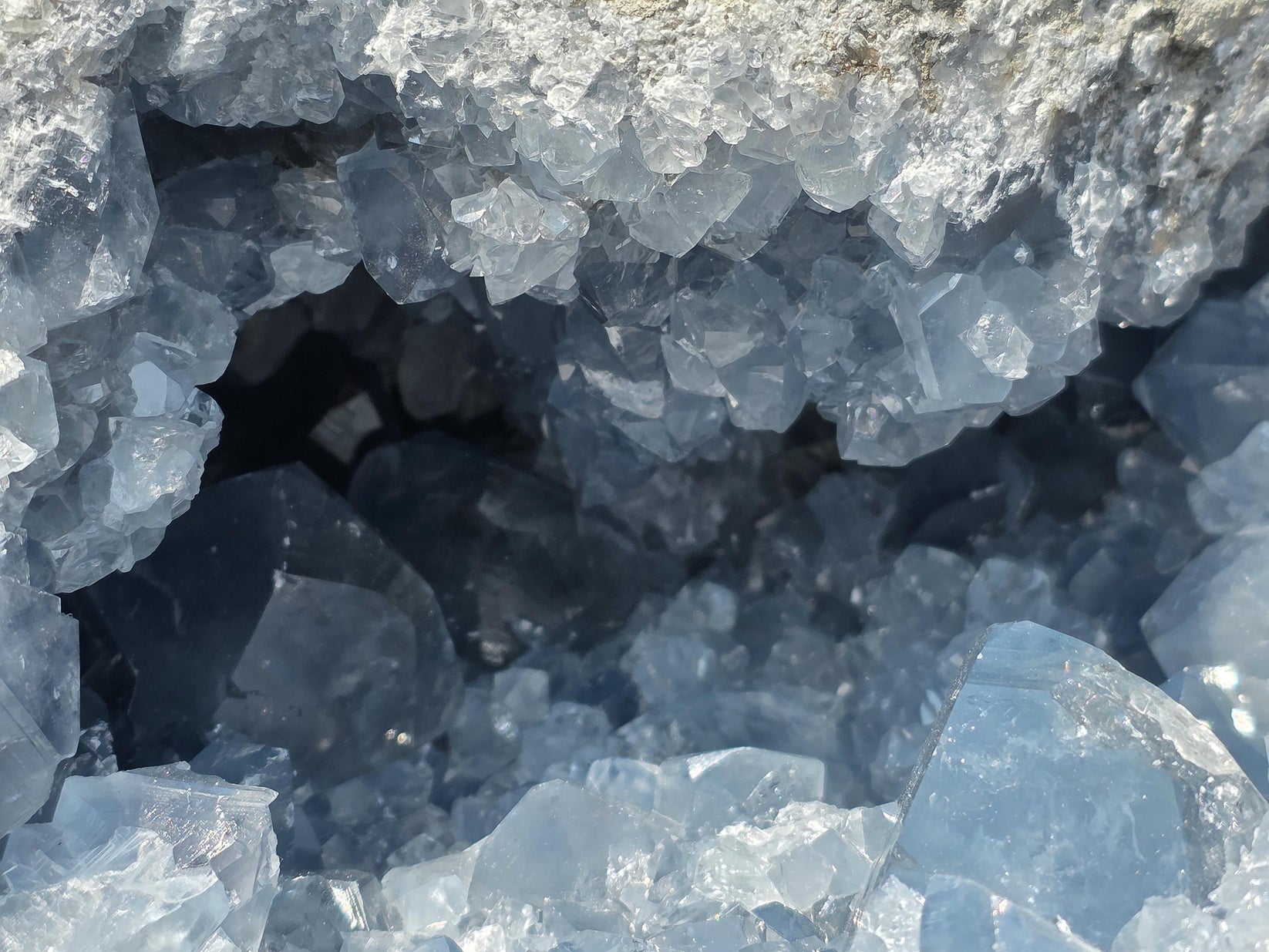 Celestite Crystal Extra Large Geode Cave – Distinction Crystals