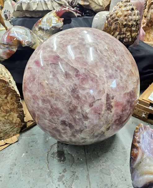 XL Large Rose Quartz Crystal Sphere 150KG – Distinction Crystals