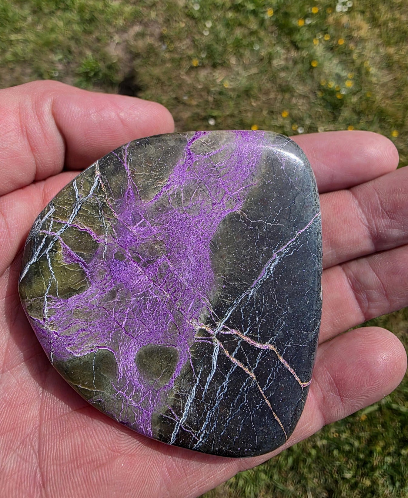 Large Stitchtite Crystal Palmstone – Distinction Crystals
