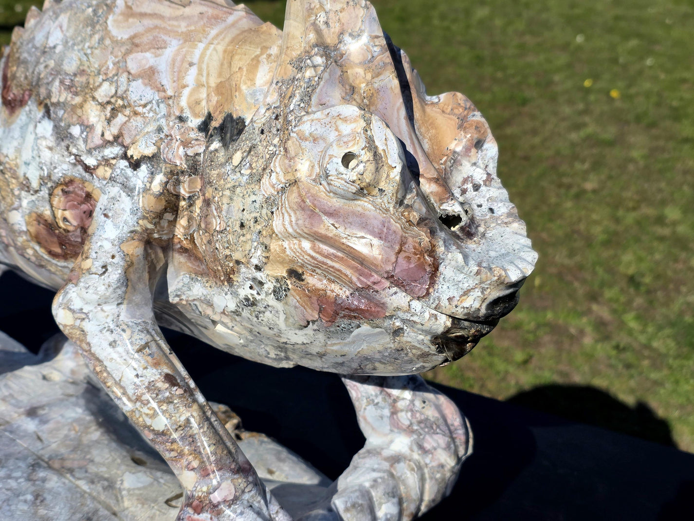 Chameleon Ibis Jasper Crystal Carving – 29KG – Distinction Crystals