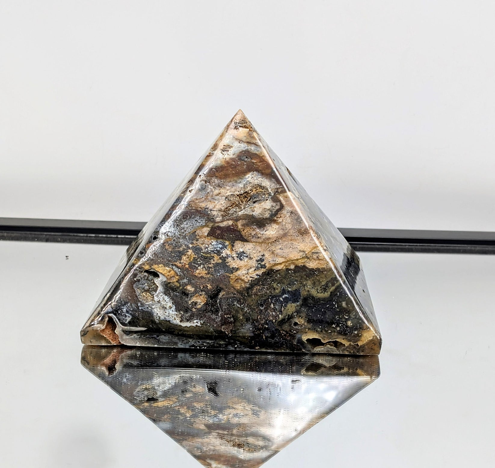 Madagascar Ocean Jasper Pyramid – Distinction Crystals