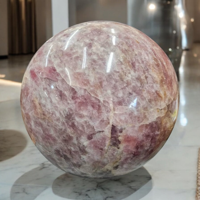 XL Large Rose Quartz Crystal Sphere 150KG – Distinction Crystals