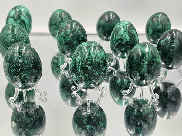 Large Premium Malachite Crystal Eggs – Distinction Crystals