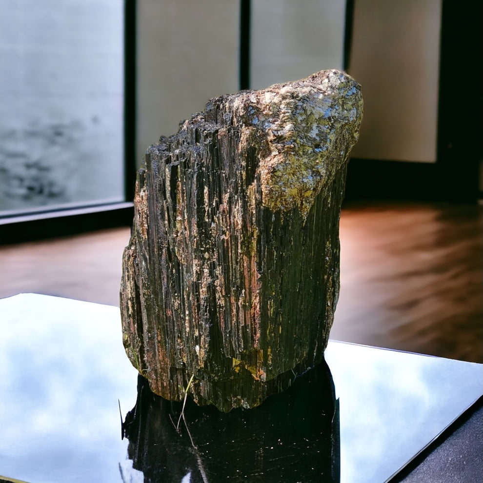 Very Large Black Tourmaline Crystal With Mica 21 KG – Distinction Crystals