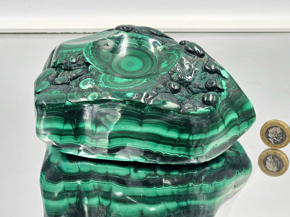 Large Malachite Crystal Green Bowl – Distinction Crystals