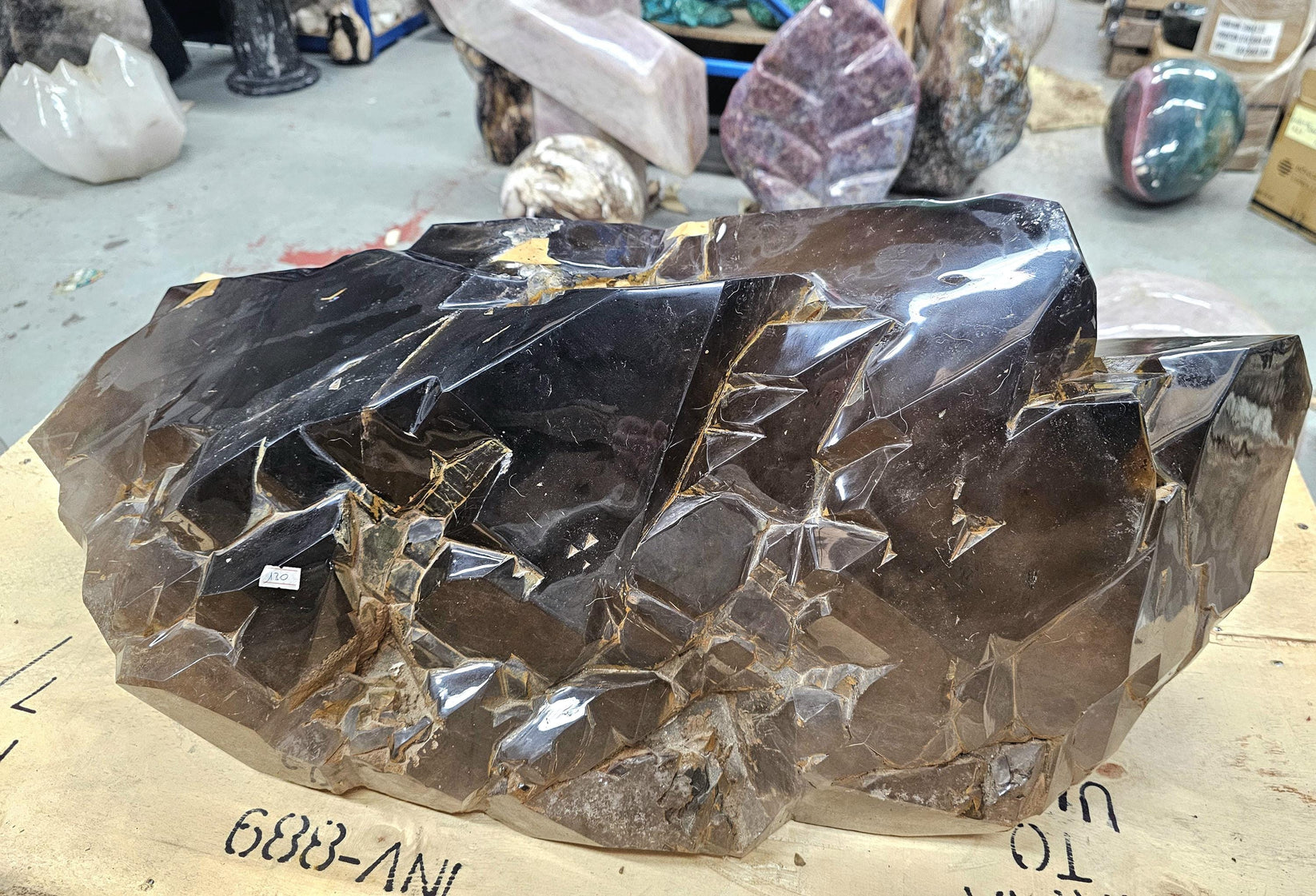 Giant Elestial Morion Smoky Quartz Crystal - 130kg – Distinction Crystals