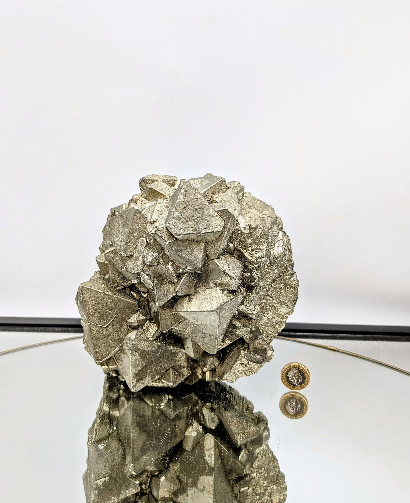 Very Large Octahedral Pyrite – Stunning Metallic Form – Distinction ...
