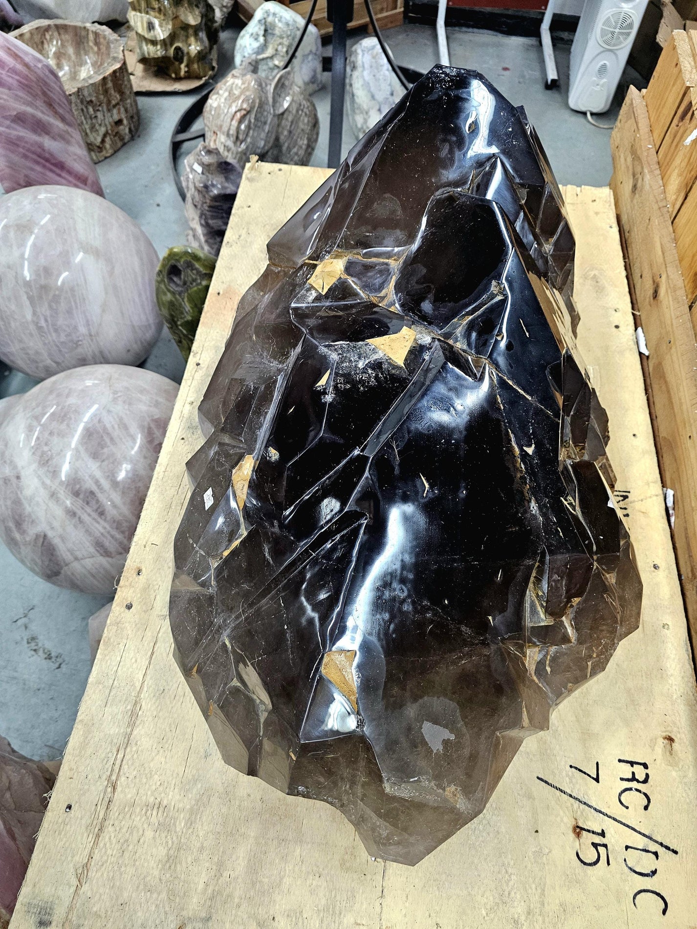 Giant Elestial Morion Smoky Quartz Crystal - 130kg – Distinction Crystals