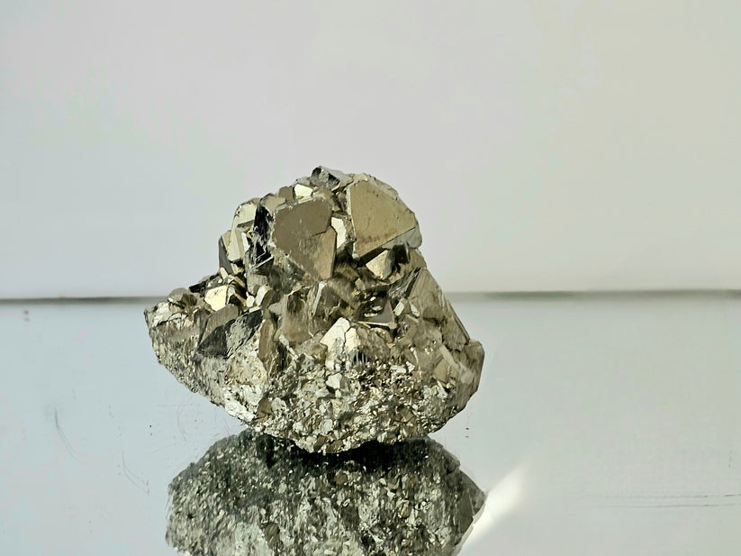 Octahedral Pyrite Crystal - Peru (#26) – Distinction Crystals