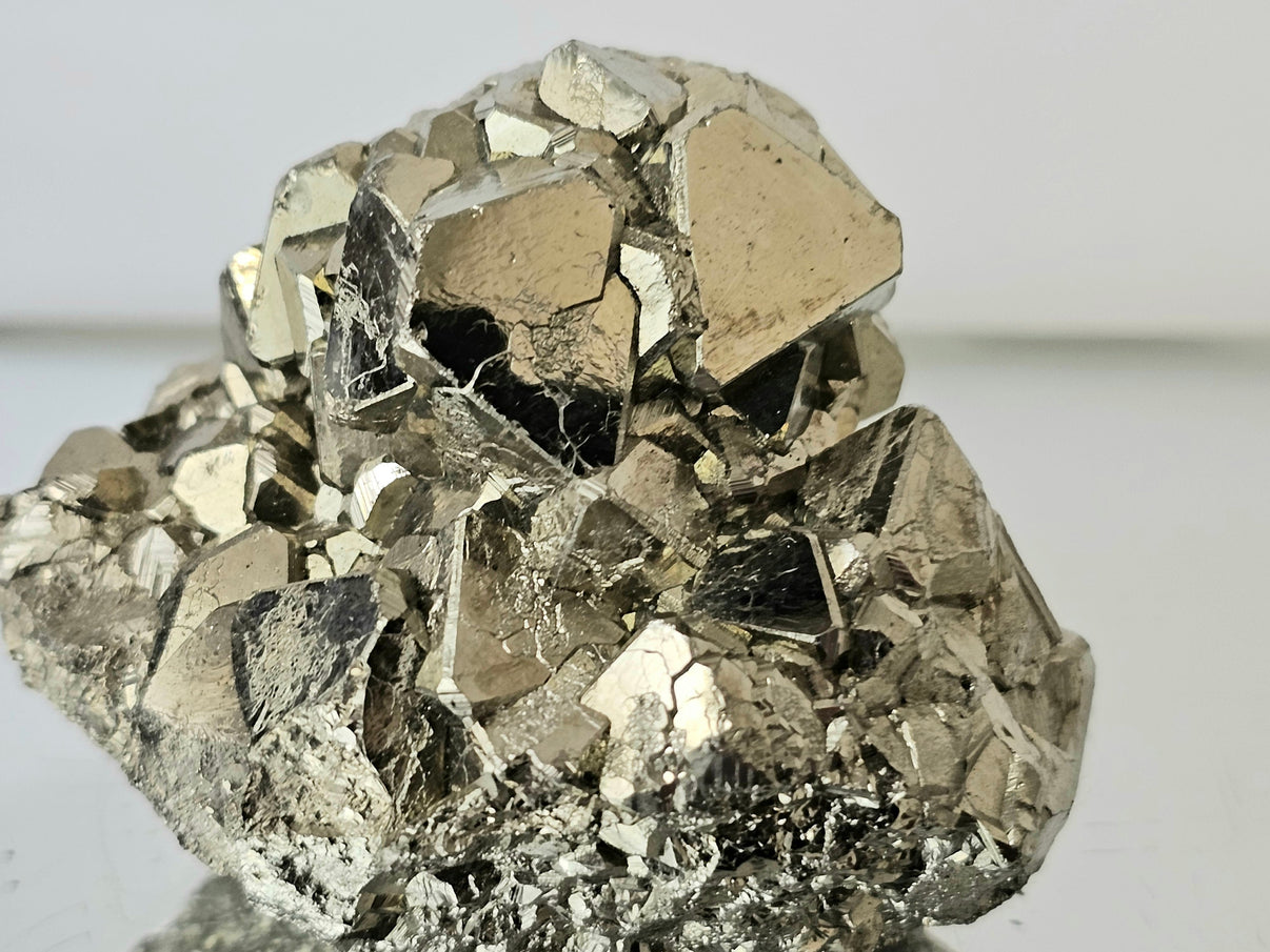 Octahedral Pyrite Crystal - Peru (#26) – Distinction Crystals