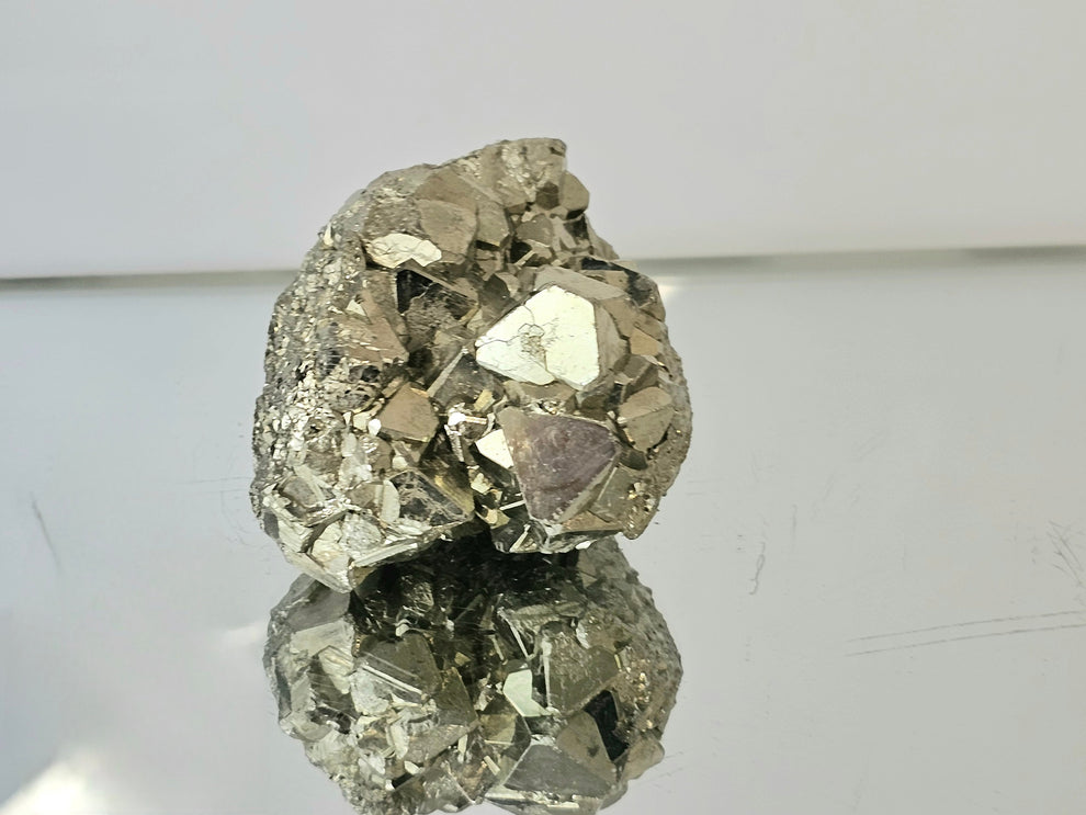 Octahedral Pyrite Crystal - Peru (#26) – Distinction Crystals