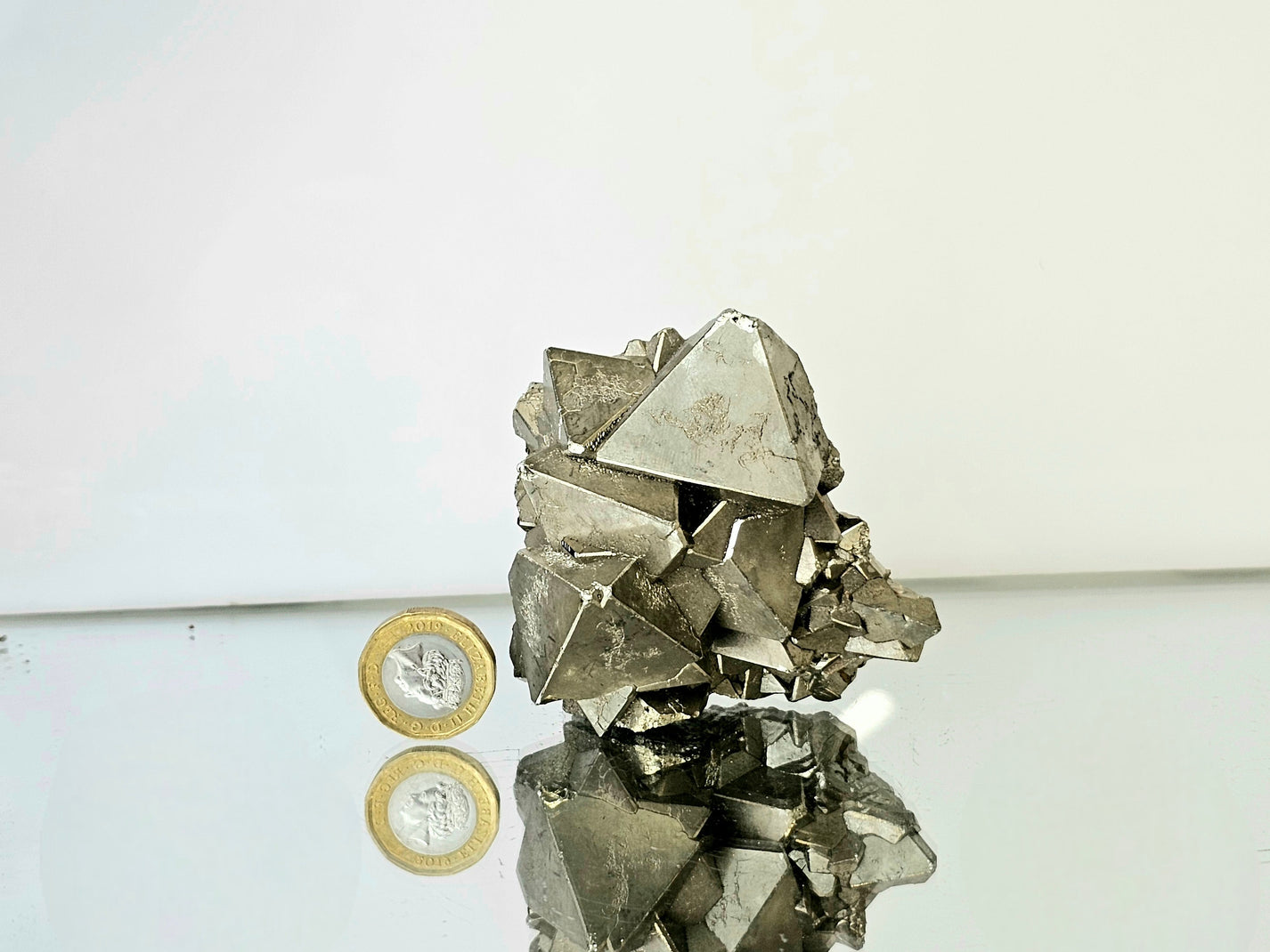 Octahedral Pyrite Crystal - Peru (#21) – Distinction Crystals