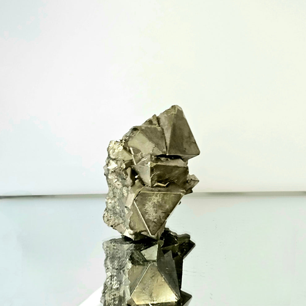 Octahedral Pyrite Crystal - Peru (#21) – Distinction Crystals