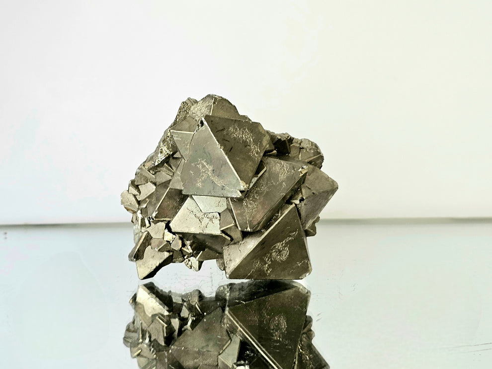 Octahedral Pyrite Crystal - Peru (#21) – Distinction Crystals